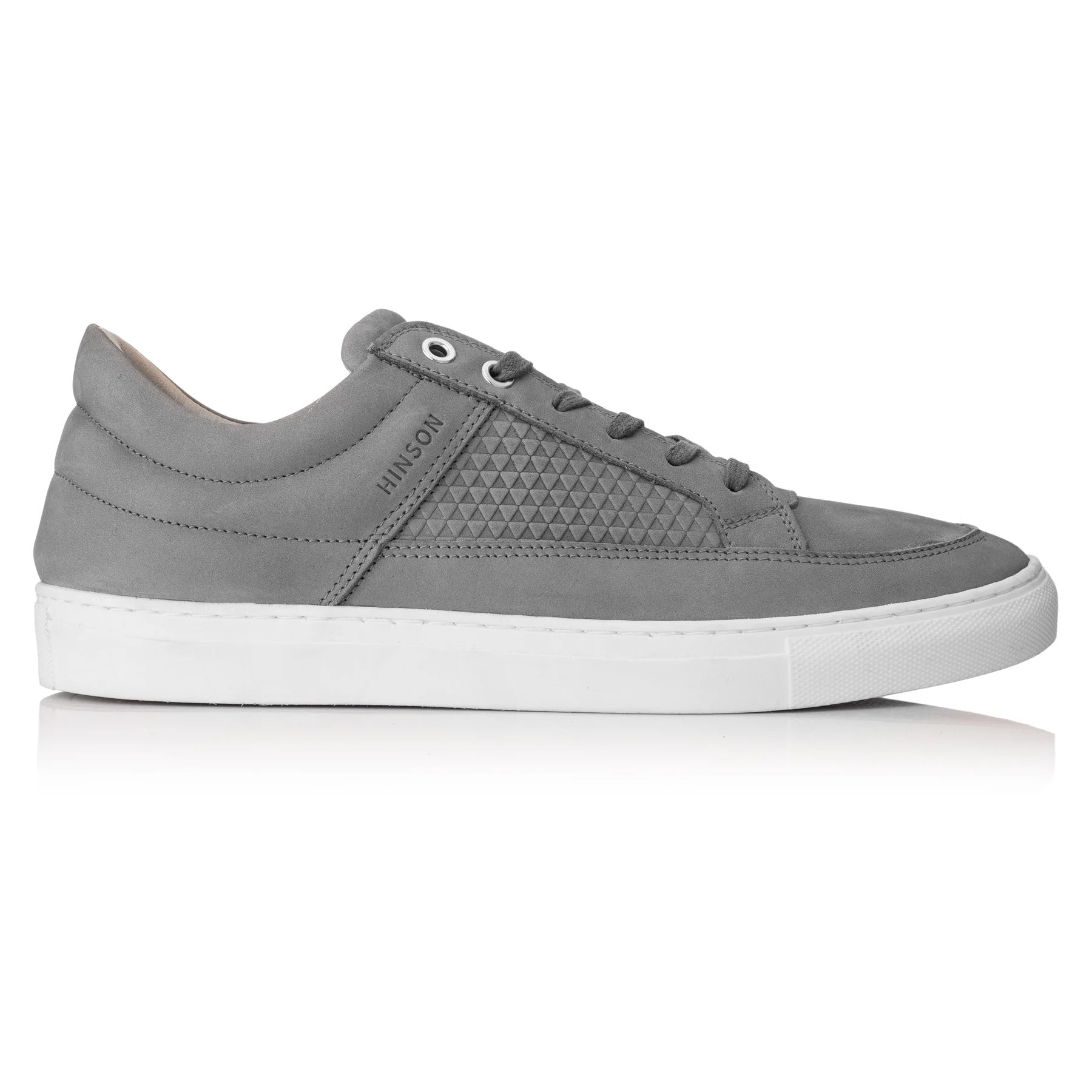 HINSON Sneaker Gri | Velo Padded Low Grey Leather Nubuck – ALPINA RO